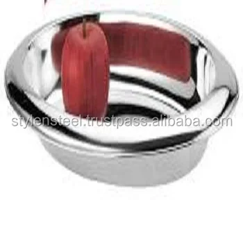 Metal Serving Plate Dish Taper Oval Curry Dish Stainless Steel Reusable ...