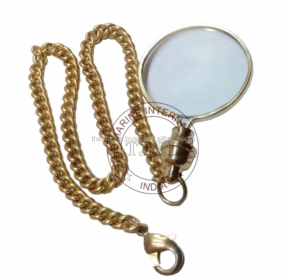 Brass Key Chain Nautical Magnifier With Chain Collectible Marine ...