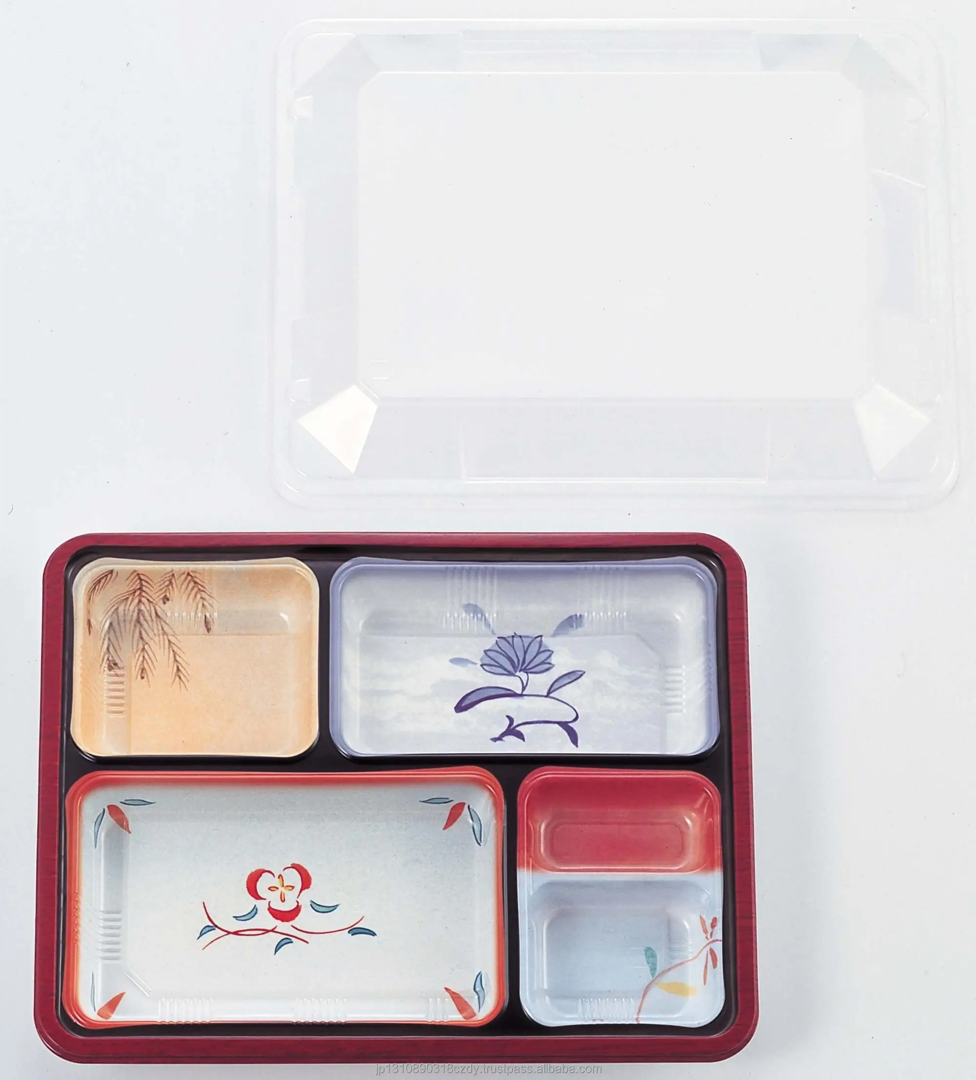 Japanese Bento Lunch Box Disposable Sushi to Go Box Color Pattern ...