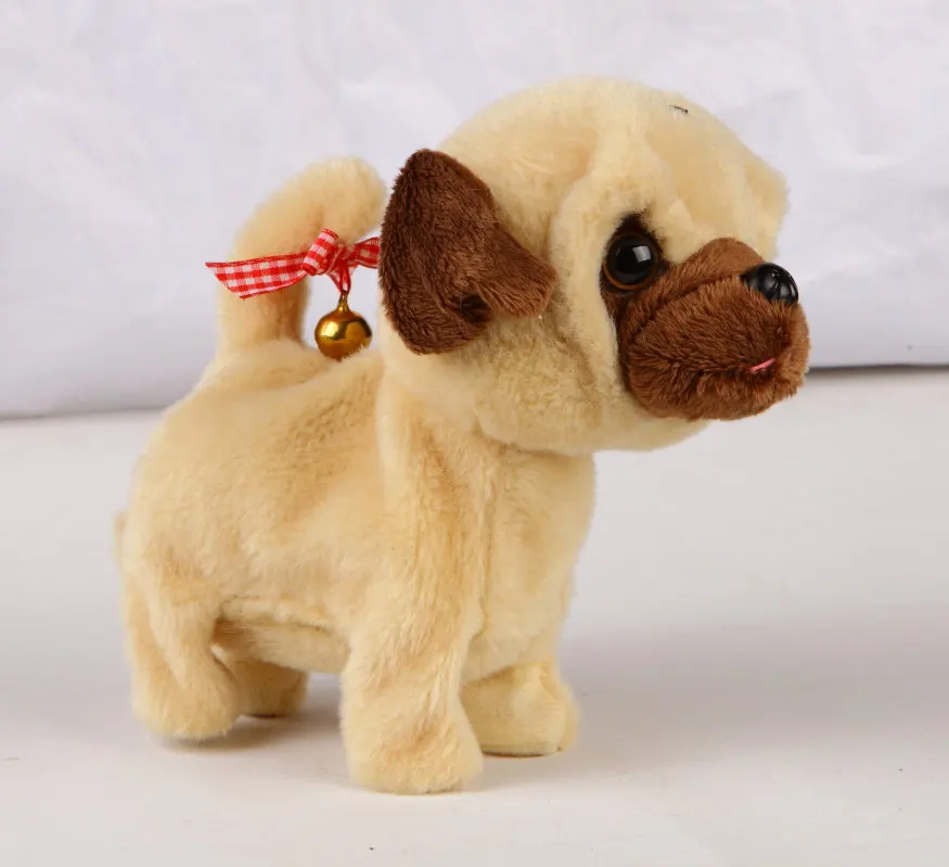Mini Walking And Barking Dog Mechanical Plush Toys - Buy Mini Walking ...