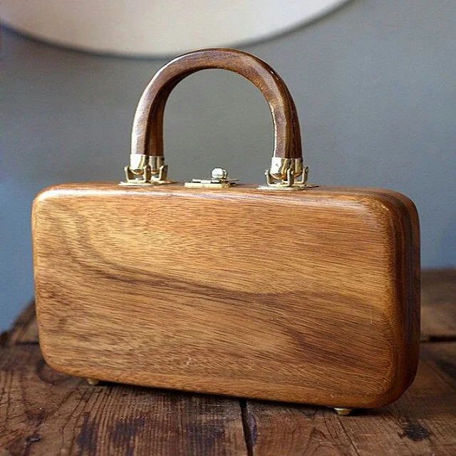 Customized Wooden Purse - Fashionable Hand Bag for Women