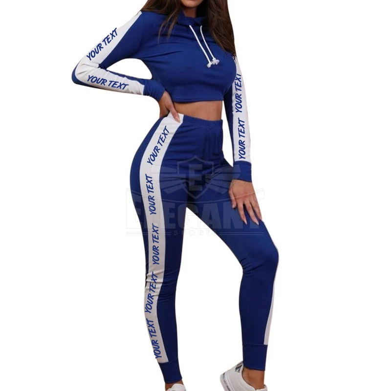 Women Tracksuit Solid Yoga Set stretch fabric Fitness Jogging hoodies ...