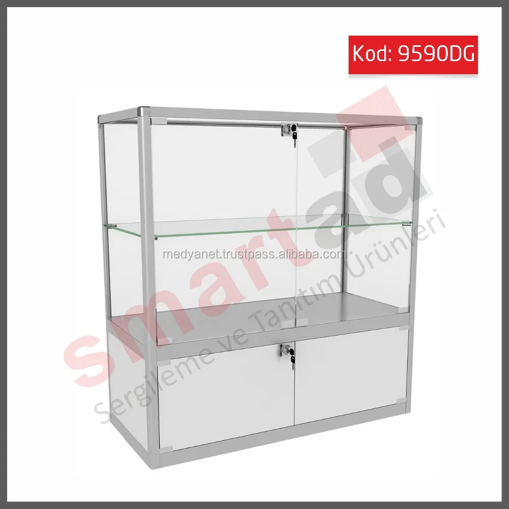 Modern Glass Display Cabinets Square Showcase,Aluminum Profiled Glass ...