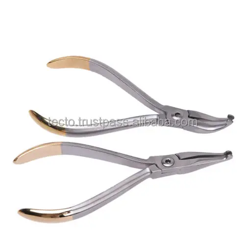 Crown Dental Pliers Straight Curved Stainless Steel Half Gold ...