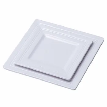 Square Melamine Buffet Plates - Eco-Friendly & Stylish