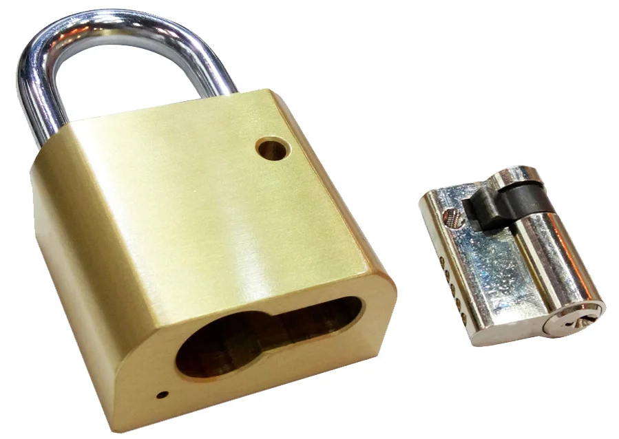 Euro Profile Half Cylinder Padlock - Solid Brass Security