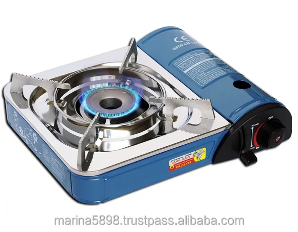 Blue Color Butane Cooking Stove Electric Ignition For