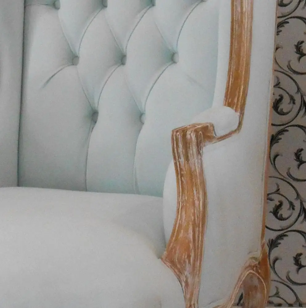 Indoor Wing Chair Mindi - French Style Solid Wood Furniture