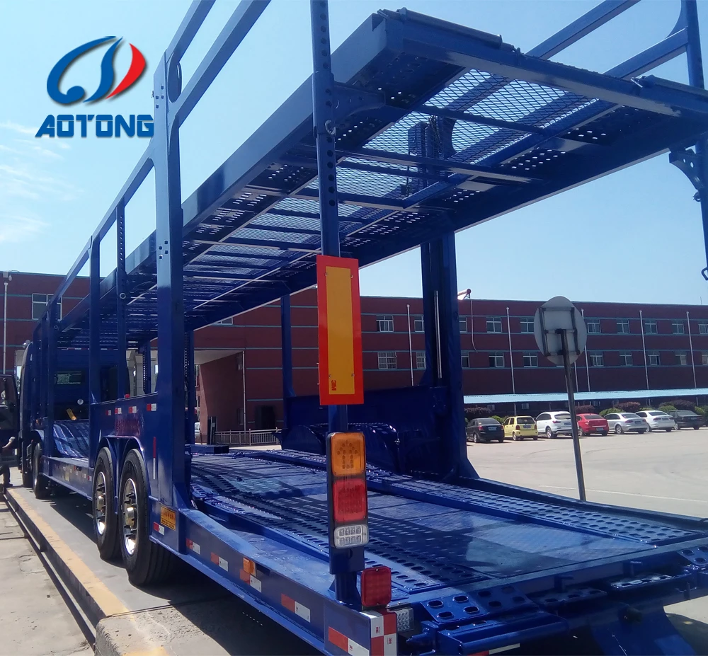 2/3 As Roda Kendaraan Trailer Dek Ganda Pembawa Mobil Semi Truk Trailer ...