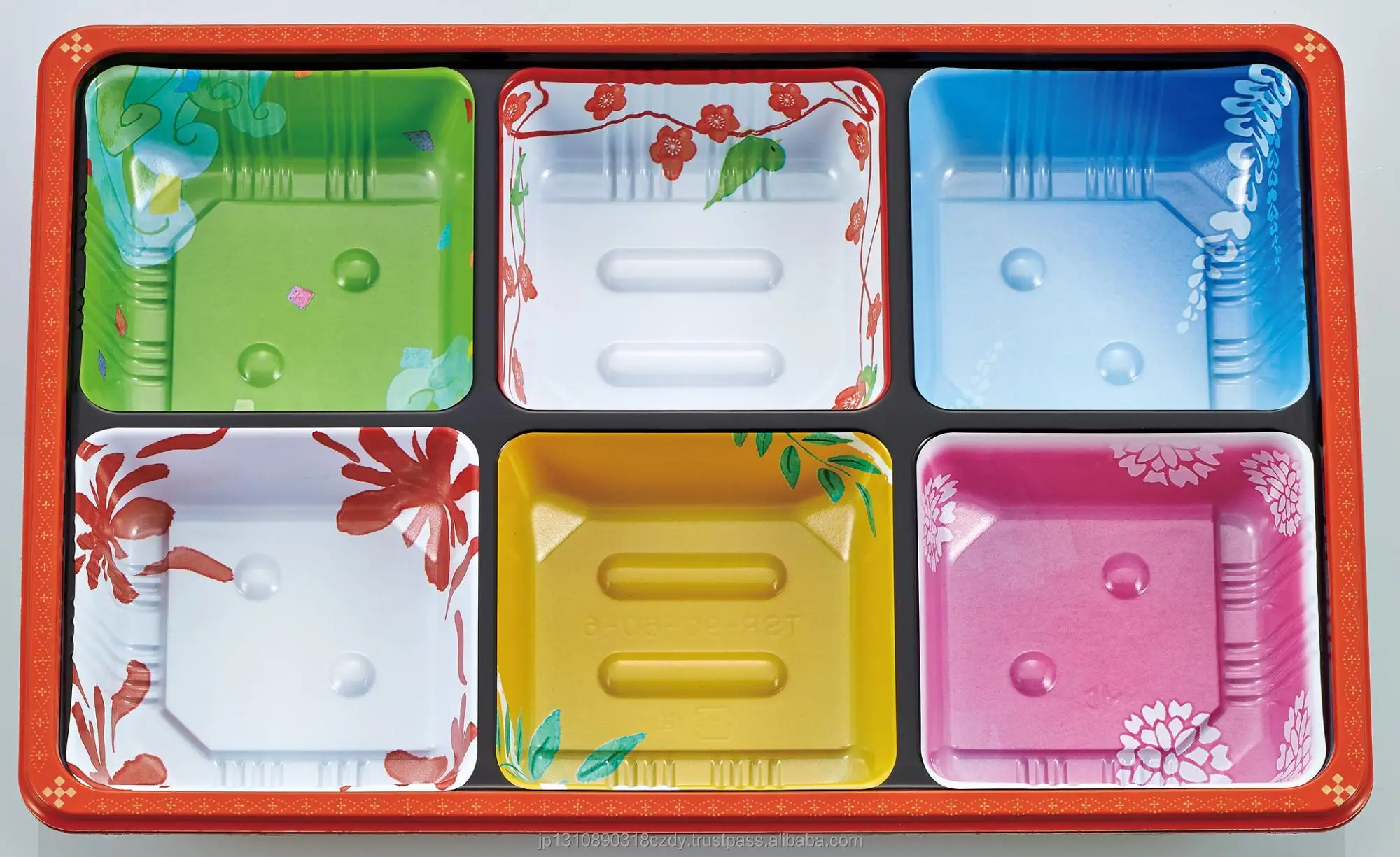 High Quality 6 Compartment Disposable Plastic Food Container