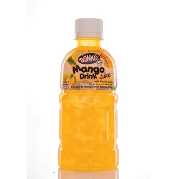 Fruit Drink Juice Mango With Nata De Coco 320ml Plastic Bottle Bonko ...