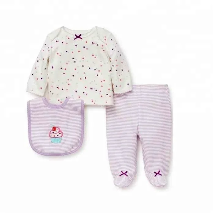 Baby Envelope Neck Top And Footed Pant Pajama Set Infant / Toddler ...
