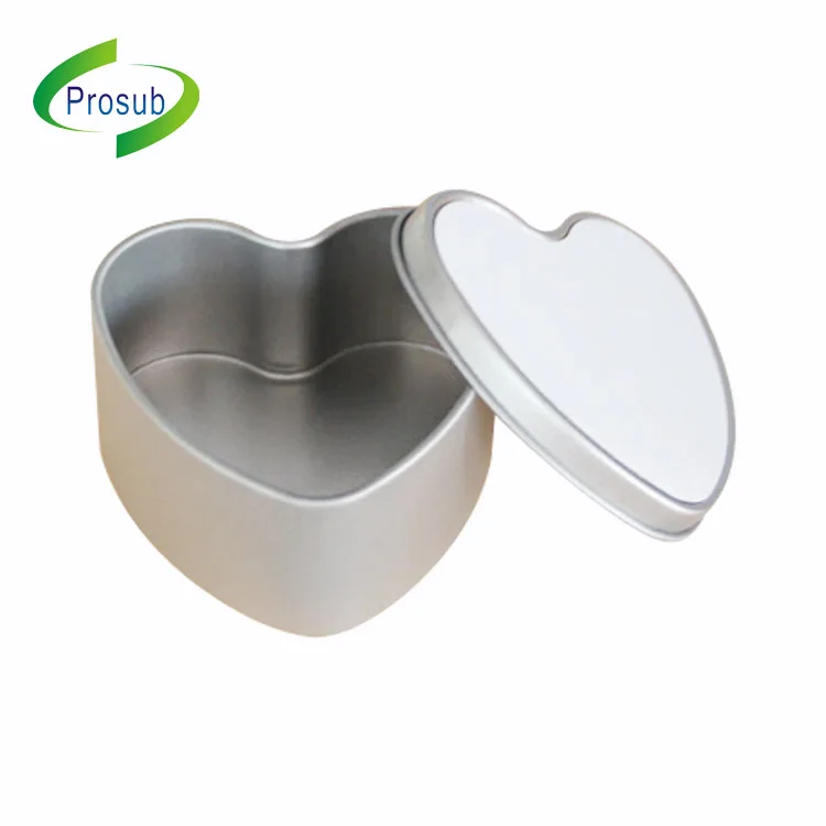 Prosub Customized Blank Sublimation Tin Box - Heart Shape