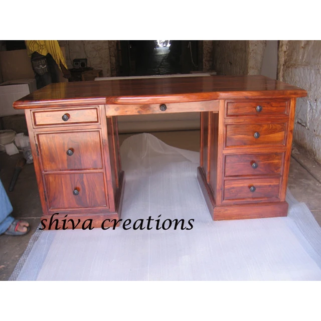 Indian Wooden Office Tables Wooden Office Table With Drawer Wholesale ...