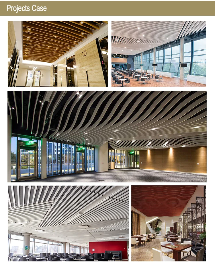 Fireproof Artistic Square Tube Aluminum Baffle Ceiling Design - Buy ...