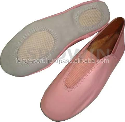 Gymnastics Shoes - White Leather Trampoline Training Pumps