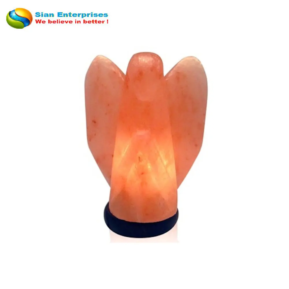 Feng Shui Angel Figure Shaped Himalayan Salt Lamp Eco-friendly Carved ...