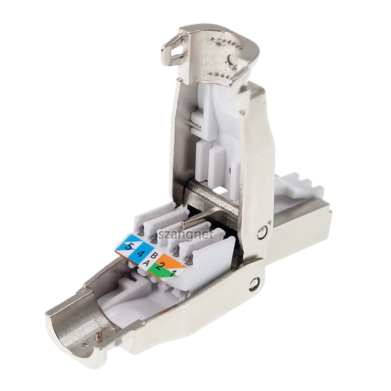 FTP Tool-Less RJ45 Plug Connector Cat6a Shielded RJ45 Toolless Plug ...