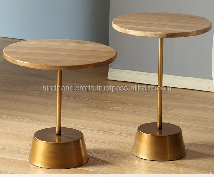 Wood Mdf Double Layer Round Side Table Furniture For Home Hotel ...