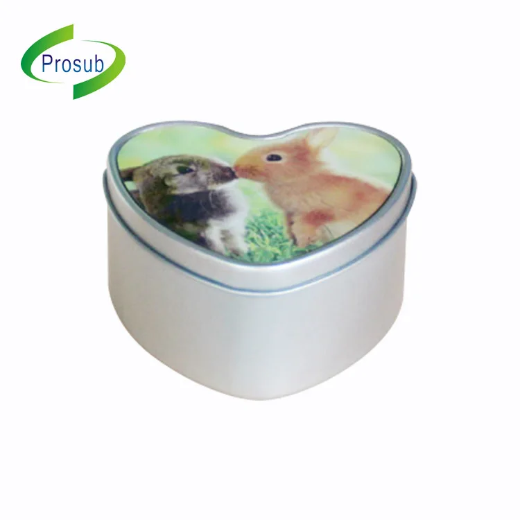 Prosub Customized Blank Sublimation Tin Box - Heart Shape