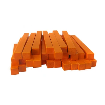 10cm Wood Colored 10 Pcs Rods Orange Wooden Rods Counting Stick Cube ...