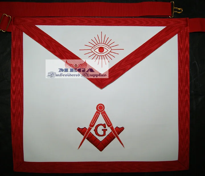 Masonic Handmade Master Mason Red Apron - Buy Grand Master Apron,Hand ...
