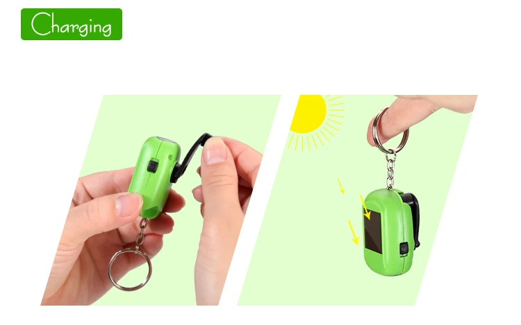 Mini Hand Dynamo LED Solar Flashlight - 50000 Hours Lifespan