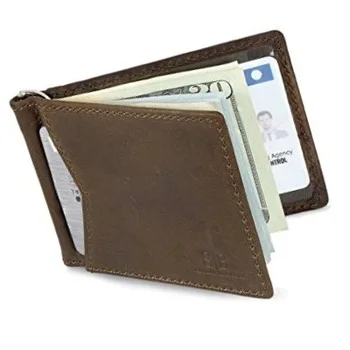 Genuine Leather Money Clip Wallet Slim For Men's - Buy Customizable ...
