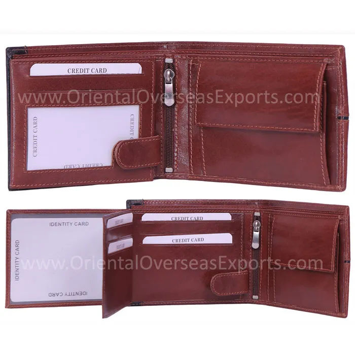 Custom Logo Branded Men Leather Wallets Rfid Protected Custom Embossed ...