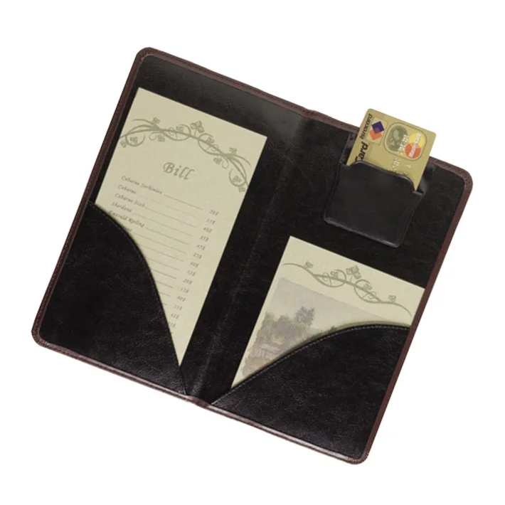 Leather Menu Bill Holder - Durable & Customizable Design