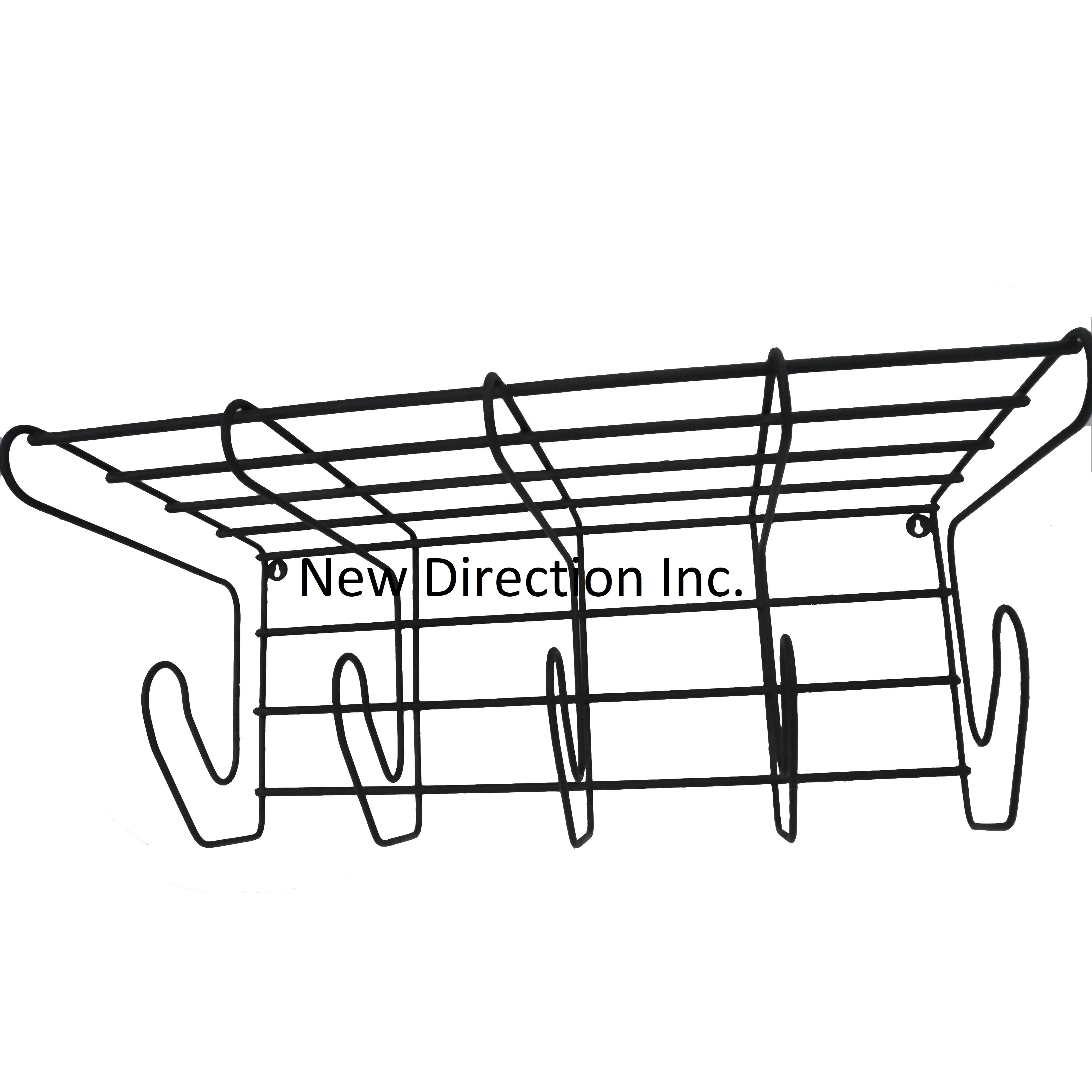 Glossy Finishing Customized Wall Rack Wall Mounted Clothes Rack Decorative Folding Metal Wall ...