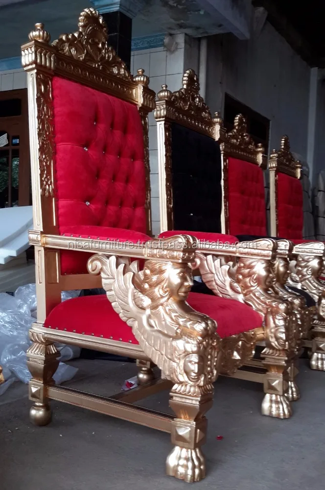 Ralph Gothic Wooden Carved Indonesia Furniture - Cheap King Throne