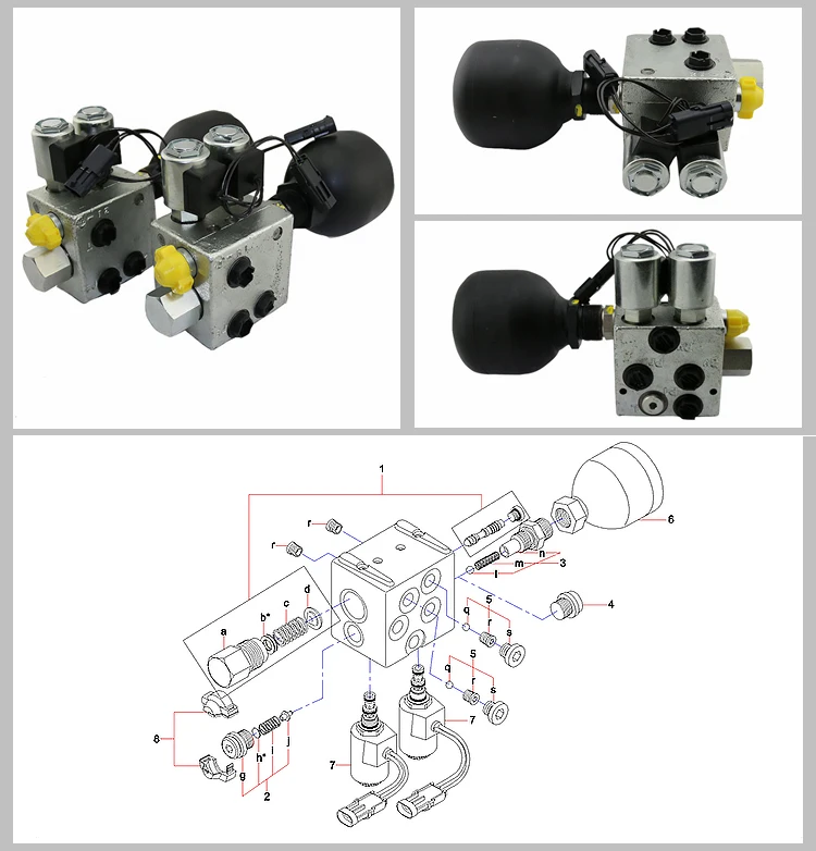 Hydraulic Spare Parts Oil Control Valves Hydraulic Control Valve For ...