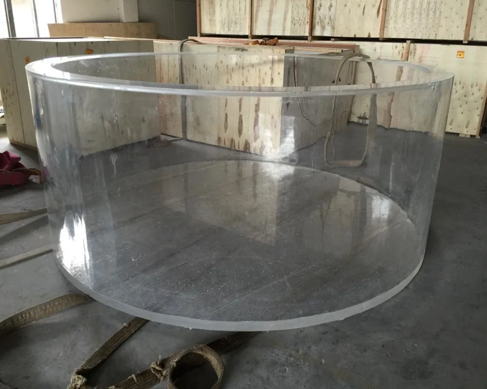Round Aquarium Cylindrical Fish Tank Clear Fish Tank Large Round Tank ...