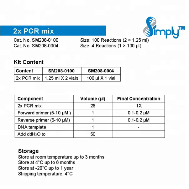 2x Campuran Pcr Supercix,Amplifikasi Pcr,50ul X 100 Rxns - Buy Pcr ...