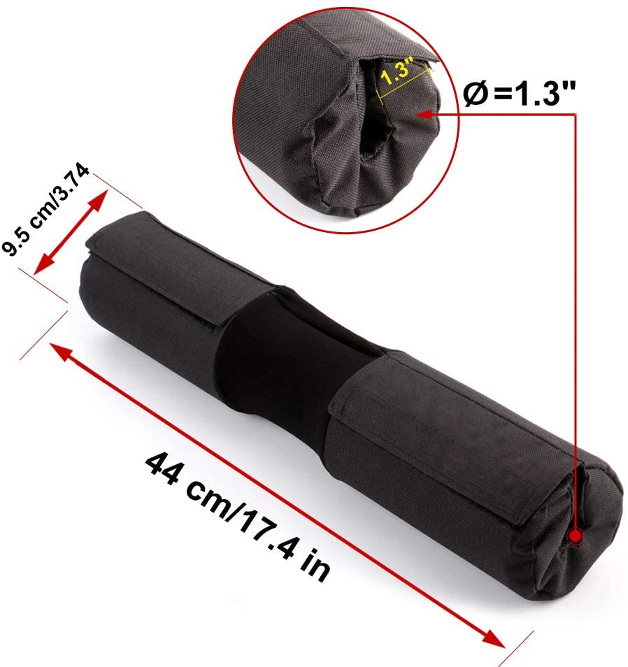 Barbell Squat Pad with Safety Straps for Hip Thrusts Squats Lunges ...