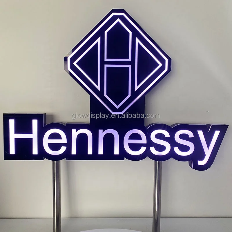 Customized Logo Brand Champagne Led Sign Bottle Glorifier For Night ...