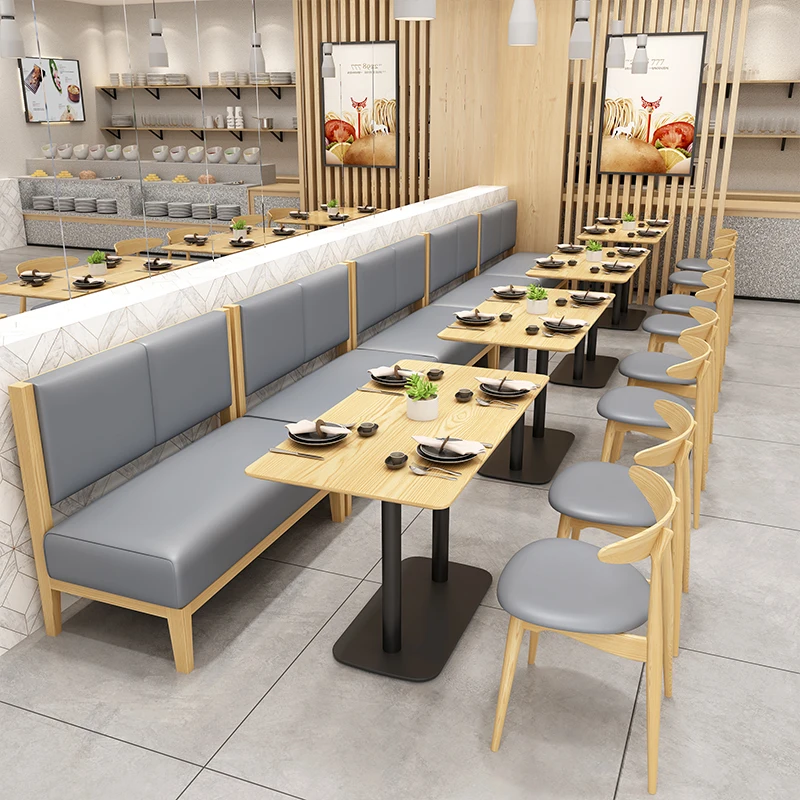 High Quality Restaurant Interiors Leather Furniture Fast Food Leather Sofa Furniture Restaurant Booth