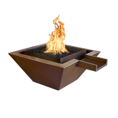 Decorative Metal Pure Copper Fire & Water Bowl 4 Way Square Shaped Fire ...