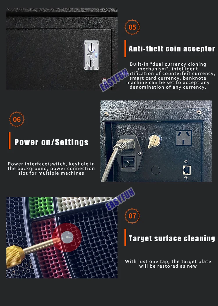 Coin Operated Dart Board Arcade Game Machine - LCD Electronic Dart in ...