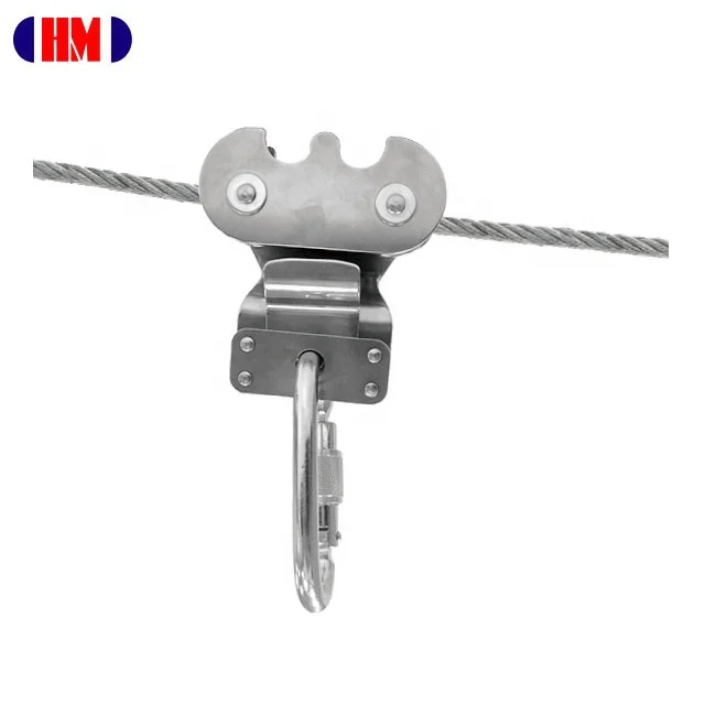 Adventure Park Horizontal Lifeline System Overhead Stainless Steel Zip ...