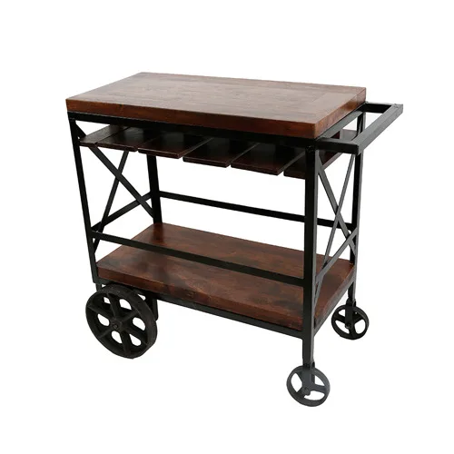 Vintage Industrial Styled Trolley Table With Wheels Retro Trolley Table ...
