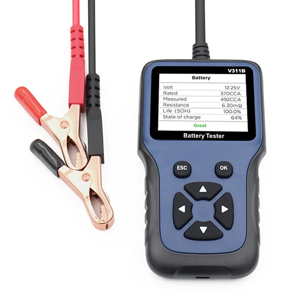 Digital OBD 12V Mini Car Vehicle Battery Tester with 9 Languages