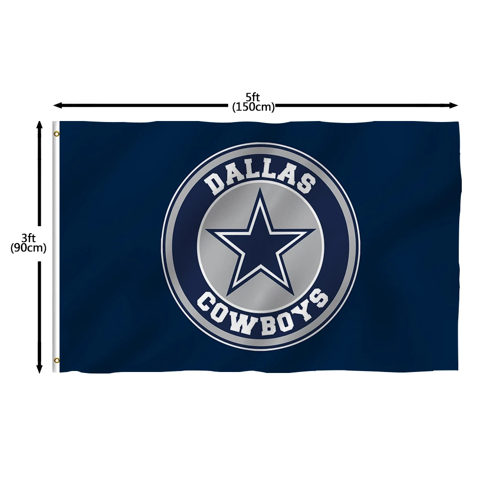 Flagnshow Custom Printed 3x5ft 90x150 cm 100% Polyester Dallas Cowboys ...