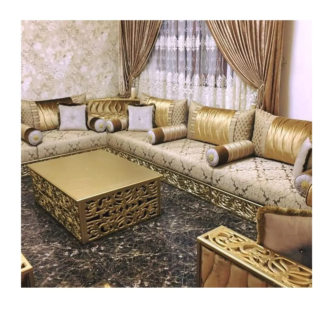 Marok kanis ches Sofa Sedari Marok kanis cher Jalsa Marok kanis cher Salon Luxus U Sofa Set Sofa Holz Set Holz Wohnzimmer Mobel Sets