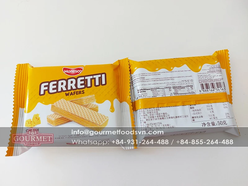 Perretti Wafers Cheese Flavour Snack Cake 50g / Nabati Sandwich Cheese ...