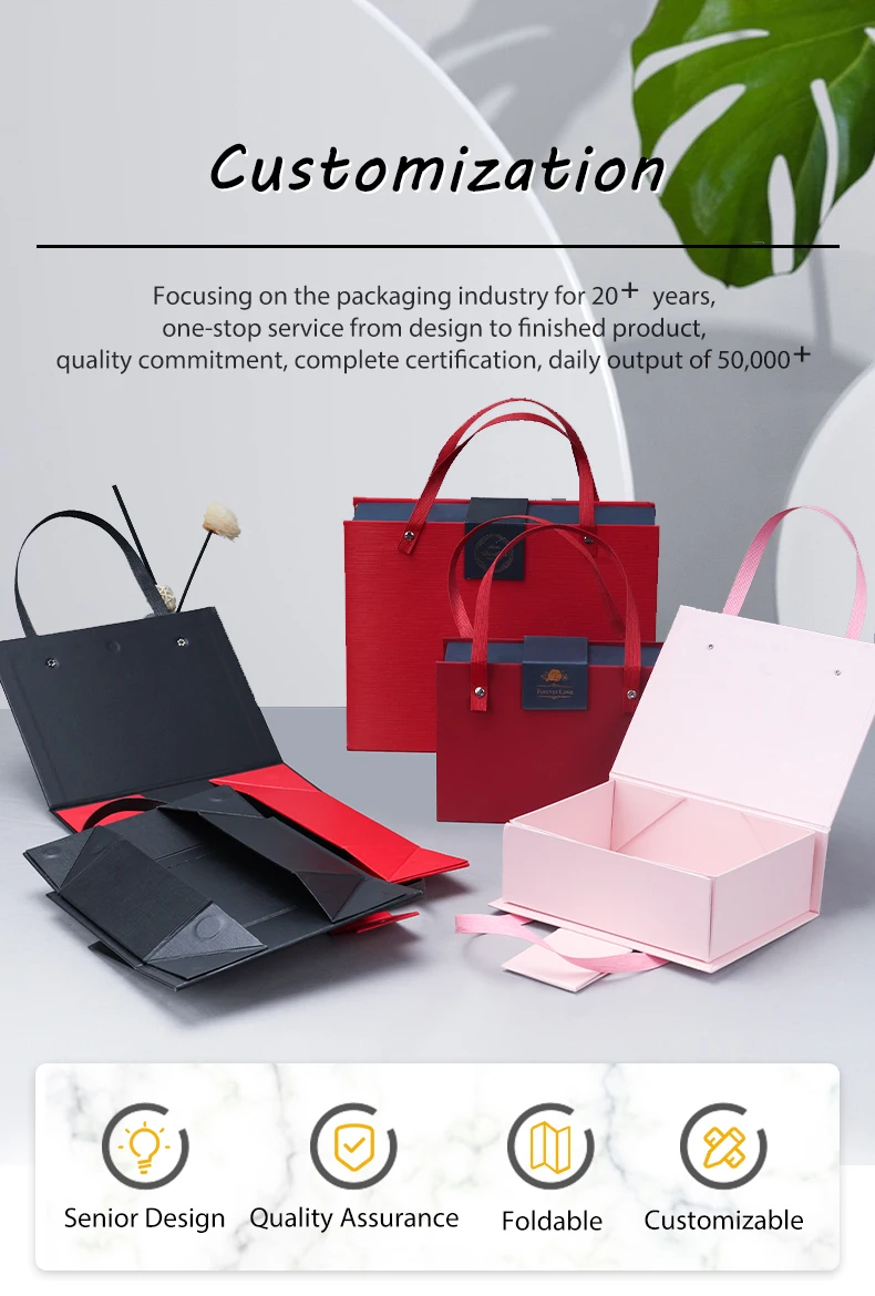 Custom Luxury White Magnet Flap Clothing Paper Box Foldable Magnetic ...