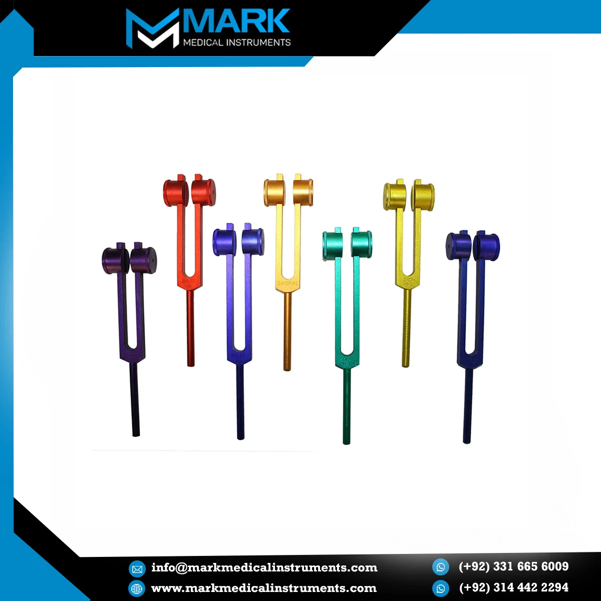 Aluminum Alloy 7-piece Tuning Fork Set - 128hz 256hz 512hz 1024hz ...