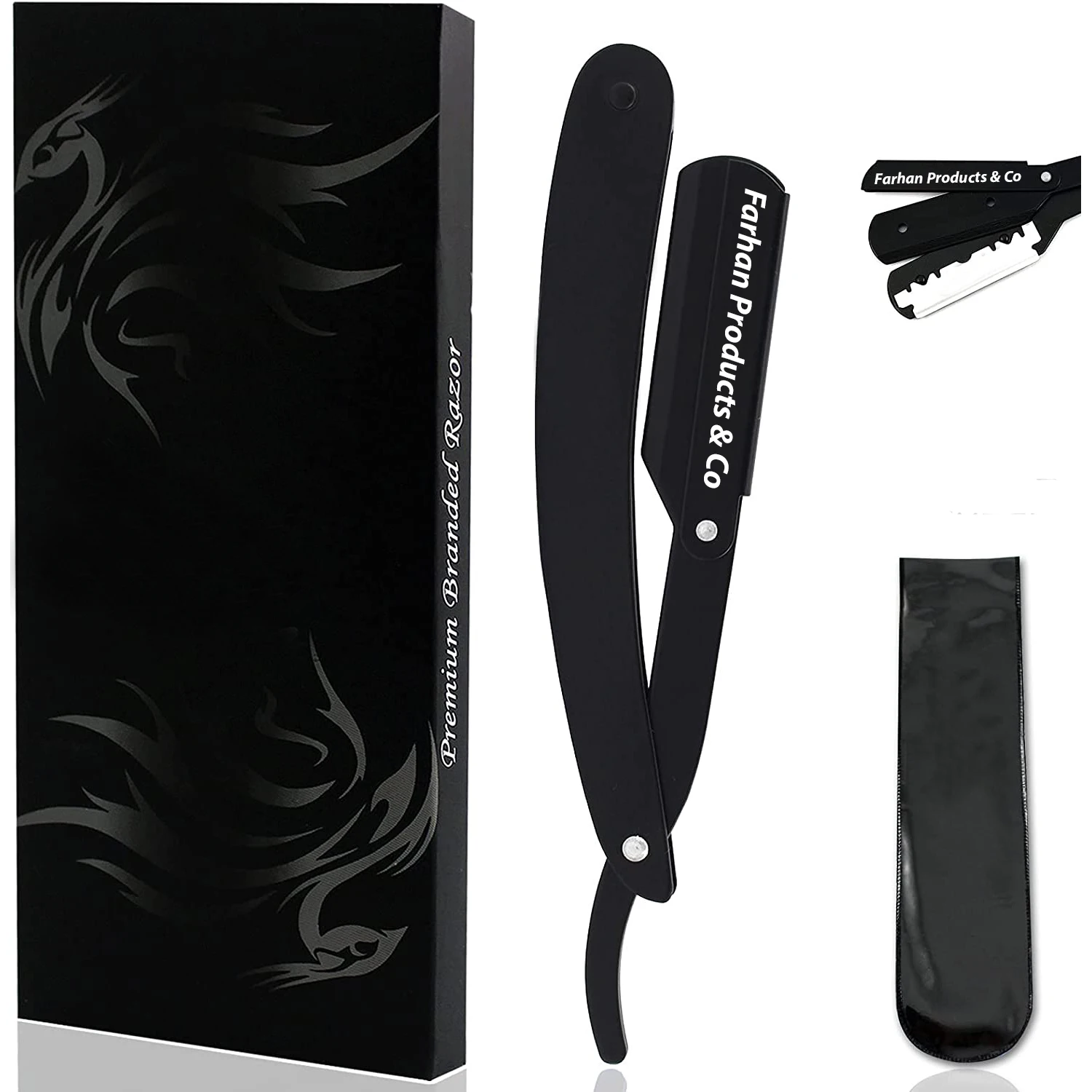 Barber Feather Razor Professional Men's Stainless Steel Folding Beard ...