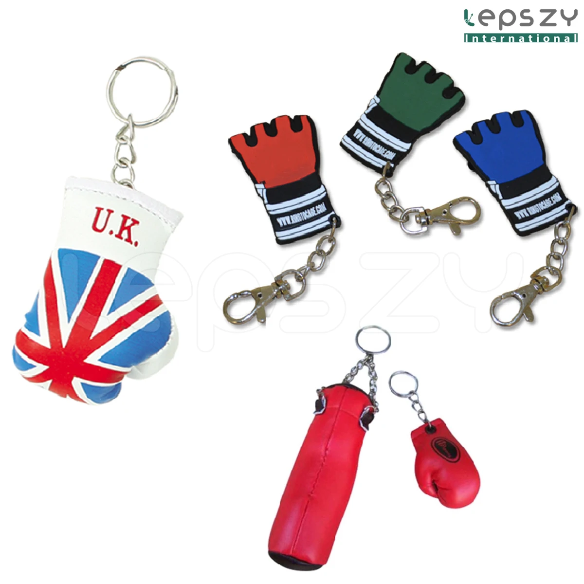 Mini Boxing Gloves Key Chain Pu Rexion Leather Key Holder Car ...